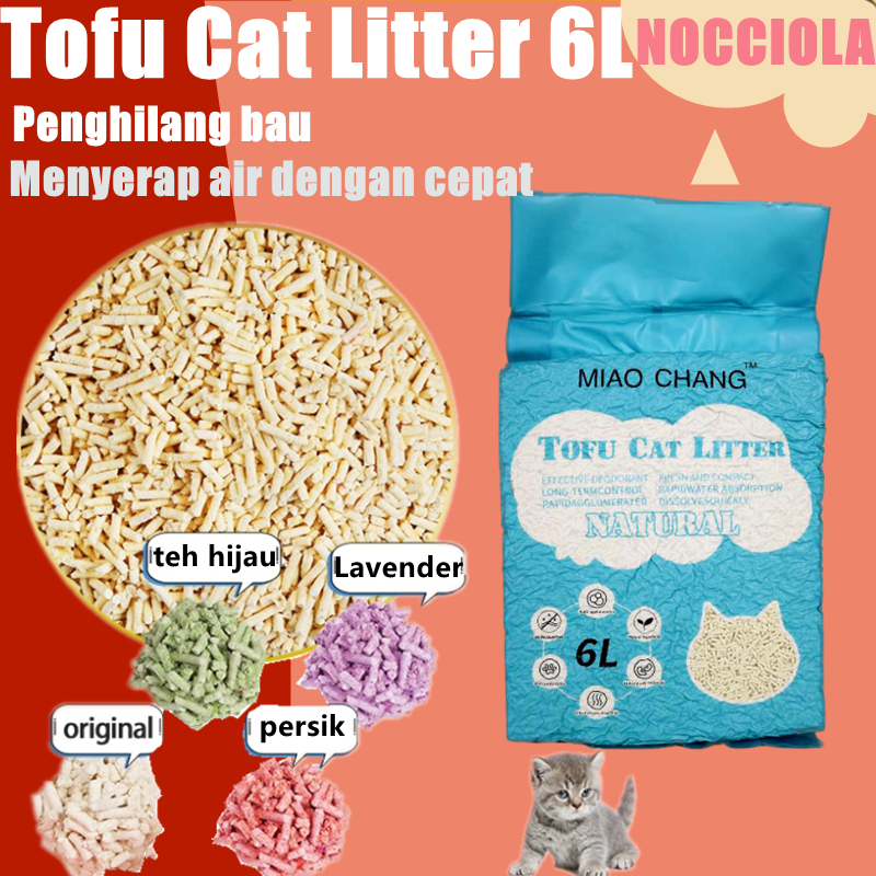 Jual Pasir tofu cat litter pasir tofu kucing cat tofu soya 6L pasir ...