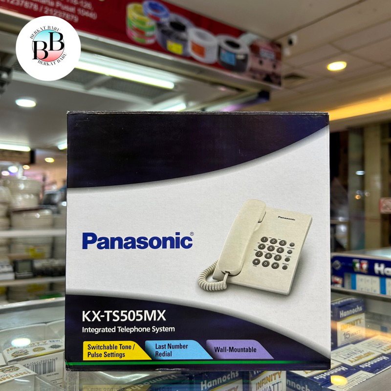 Jual Telepon Kabel Panasonic KX-TS505MX (Warna Putih / Warna Hitam ...