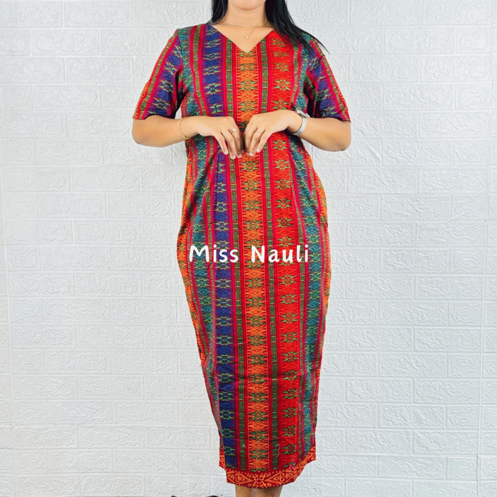 Jual Dress Batik Batak Ulos Corak Sadum Lengan Lurus Siza XXS s/d 4L | Shopee Indonesia