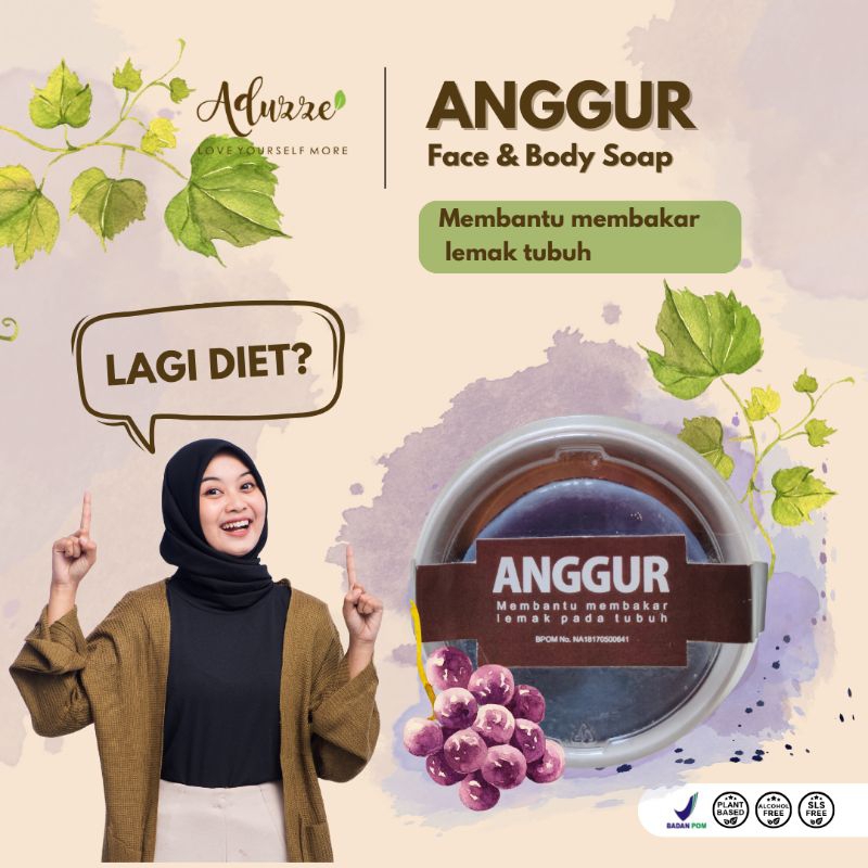 Jual PELANGSING ALAMI SABUN ANGGUR ADUZZE Membantu Membakar Lemak Tubuh ...