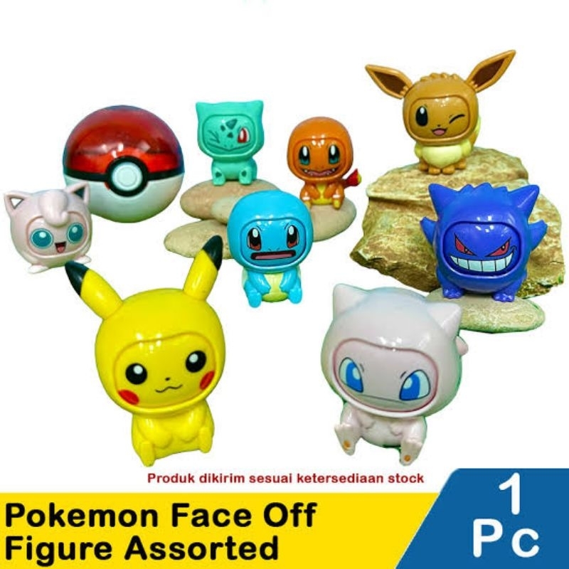 Jual Pokemon Face Off Figures Mainan Pokeball Pokemon Ball Swap Face ...