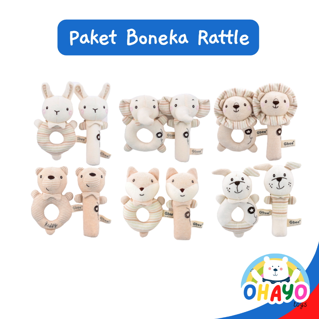 Jual Boneka Rattle Stick Karakter Mainan Kerincingan Bayi Stimulasi ...