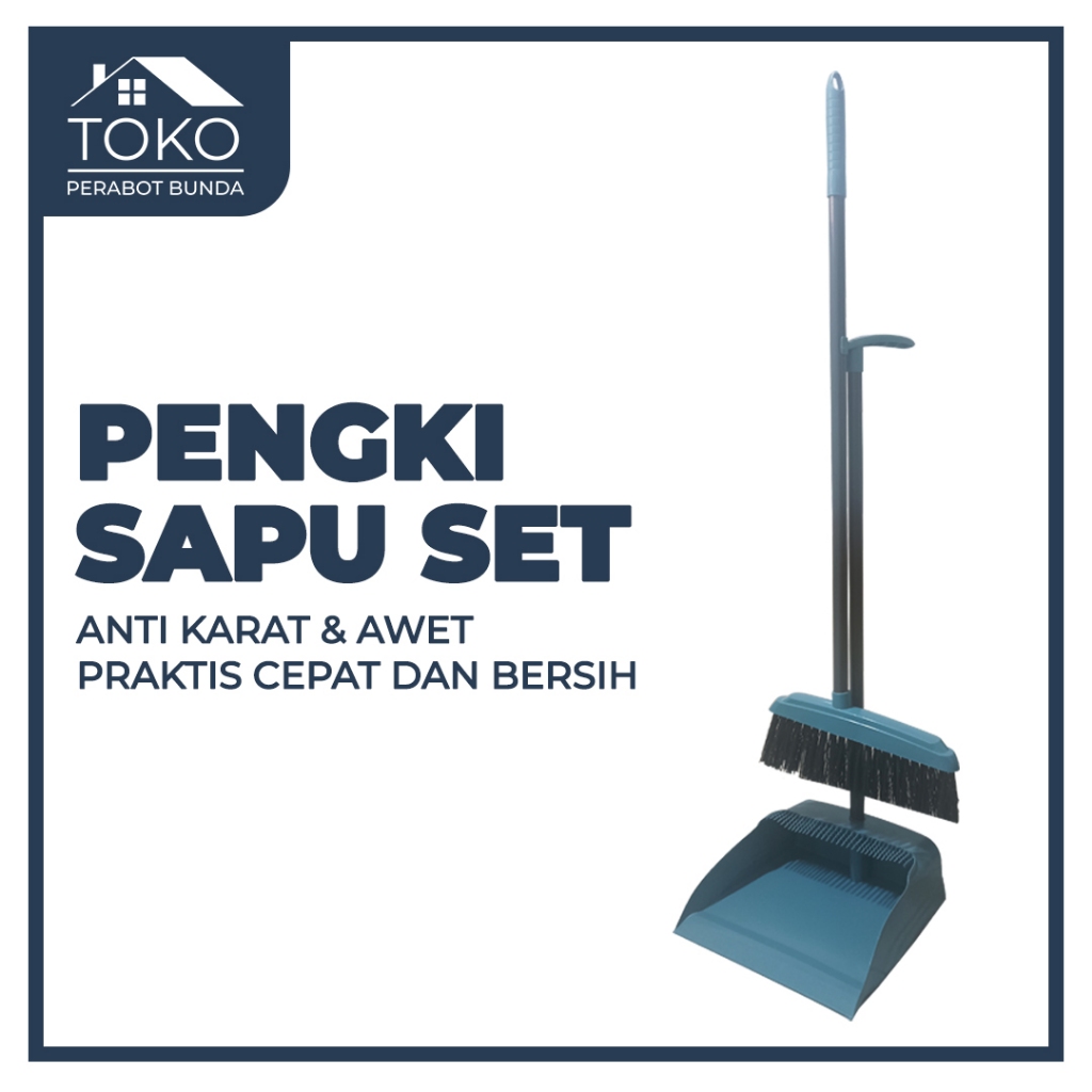 Jual PENGKI SET SAPU/pengki 2in1/Sapu Lantai Pengki Set Dengan Serok ...