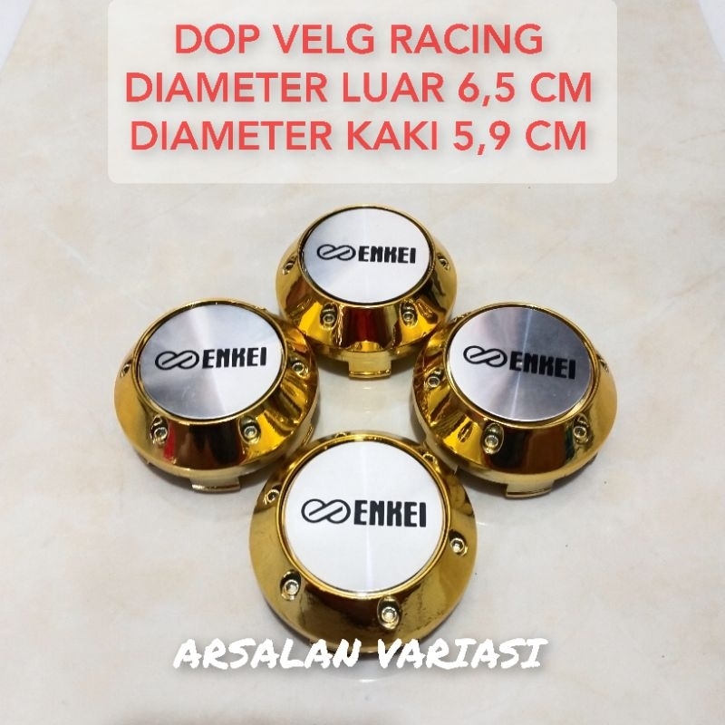 Jual Dop roda tutup velg mobil racing variasi kerucut kuning logo plat ...