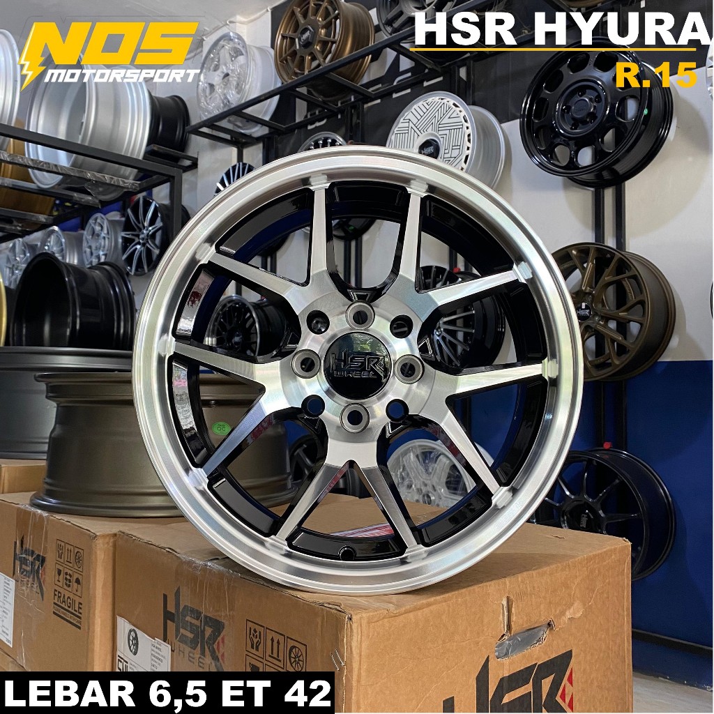 Jual Velg mobil brio, agya, hsr hyura ring 15 lubang baut 4 lebar 6,5 et 42 | Shopee Indonesia