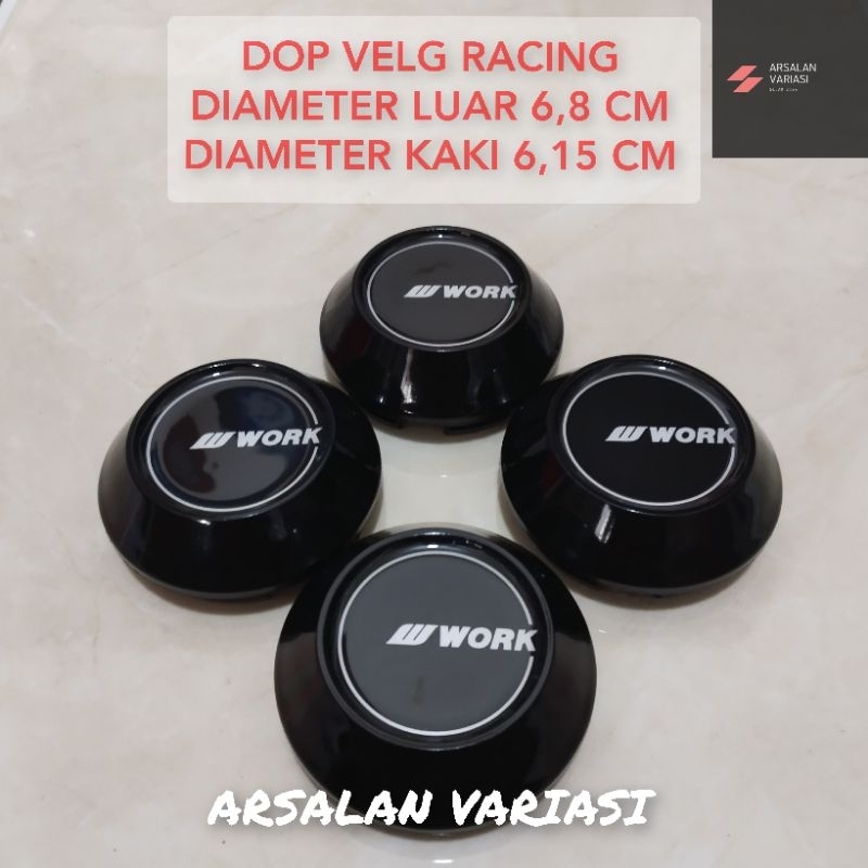 Jual Dop roda tutup velg racing variasi kerucut besar tulisan WORK ...