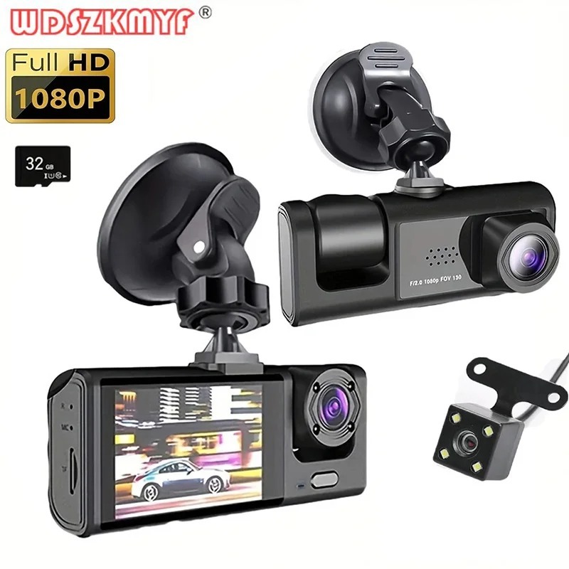 Jual 1080P Car Dvr 3 Camra Dash Cam for Cars Camera for Vehicle ...