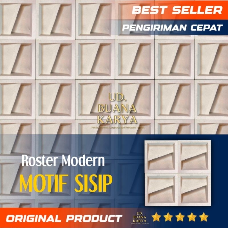 Jual Roster minimalis Motif Sisip Putih/ Roster variasi / Roster Beton ...