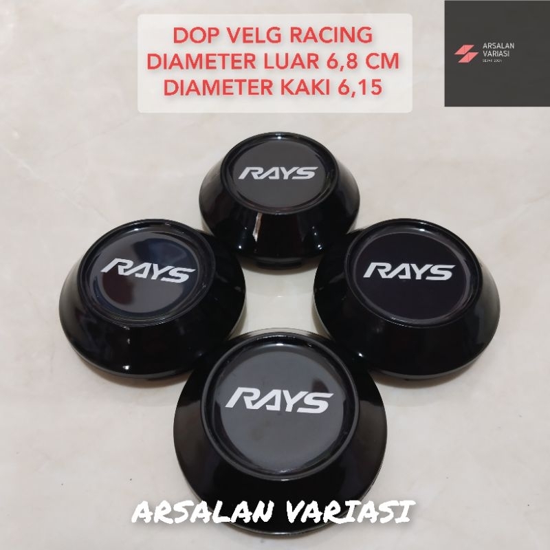 Jual Dop roda tutup velg racing variasi kerucut besar tulisan RAYS ...