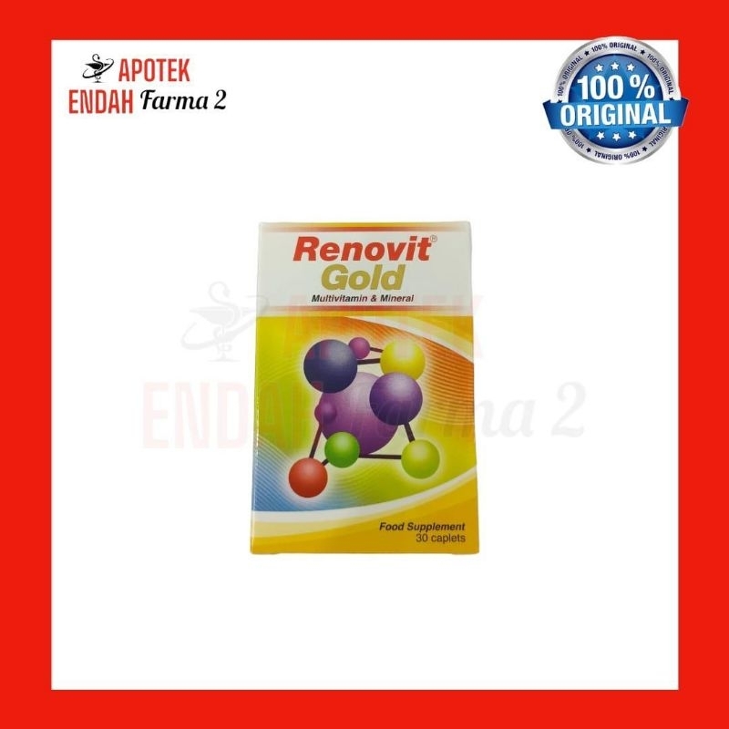 Jual RENOVIT GOLD ISI 30 TAB PERBOTOL VITAMIN DEWASA | Shopee Indonesia