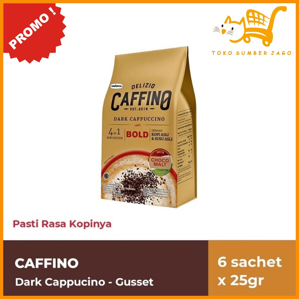Jual CAFFINO Bold Dark Cappuccino 6 x 25gr | Shopee Indonesia