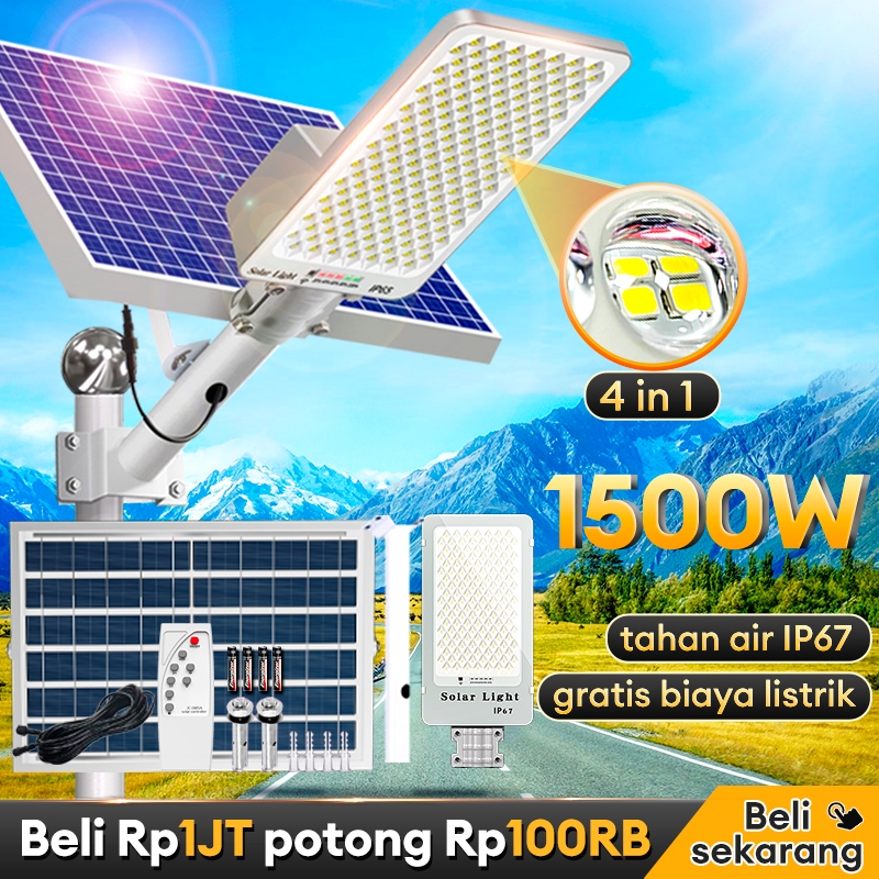 Jual 【 Garansi 10 tahun 】 Lampu Tenaga Surya otomatis outdoor 1500W waterproof matahari lampu ...