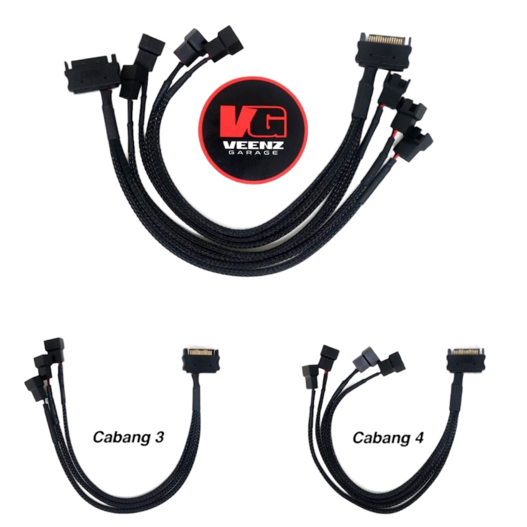 Jual Kabel Splitter Fan HUB Sata To 4 PIN PWM Connector | Shopee Indonesia