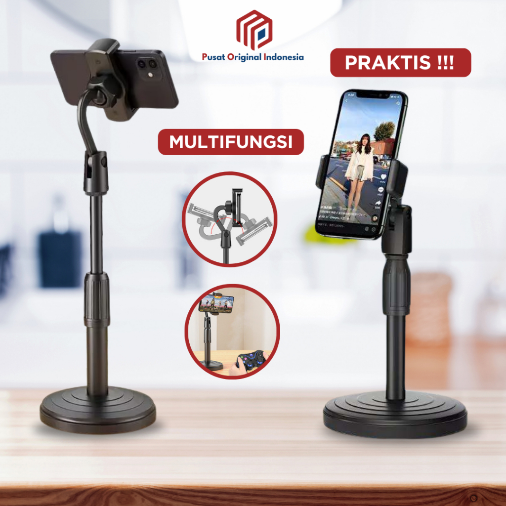 Jual POI Phone Stand Holder Standing Meja Tatakan HP Di Meja Flexibel 360 Derajat Tempat HP Live ...