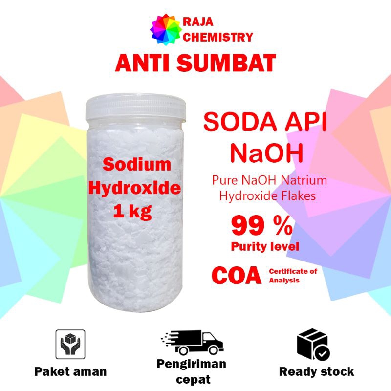 Jual Soda api / Caustic Soda / NaOH / Anti Sumbat 1kg | Shopee Indonesia