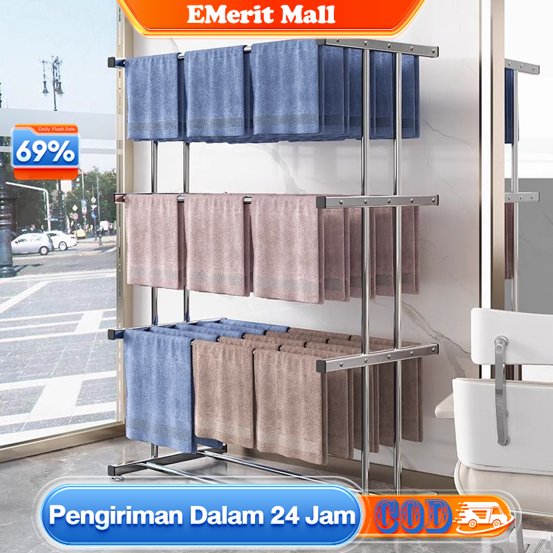 Jual Jemuran Handuk 2 Tingkat Jemuran Handuk Stainless Steel Jemuran ...