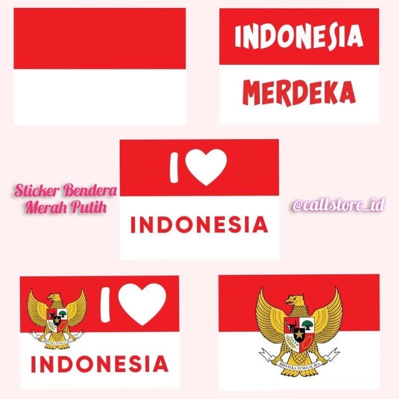 Jual STICKER BENDERA MERAH PUTIH / STICKER PIPI BENDERA MERAH PUTIH ...