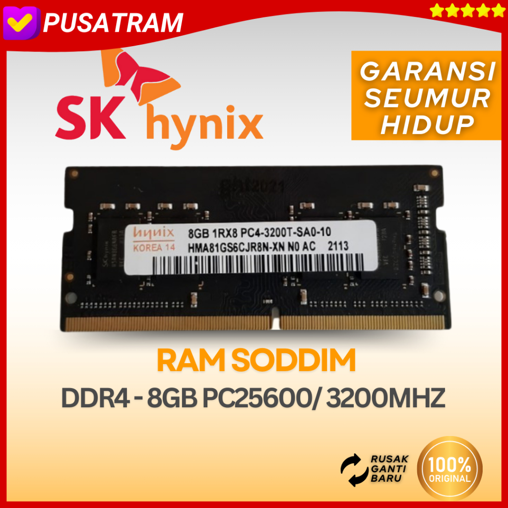 Jual RAM LAPTOP HYNIX DDR4 8GB 3200 MHz 25600 ORI GAMING RAM NB DDR4 8GB | Shopee Indonesia