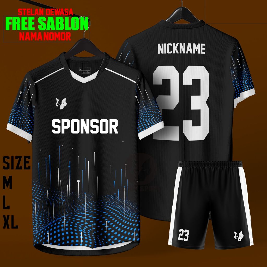 Jual baju Bola GRATIS SABLON Nama+Nomor Dan Sponsor Jersey Futsal ...