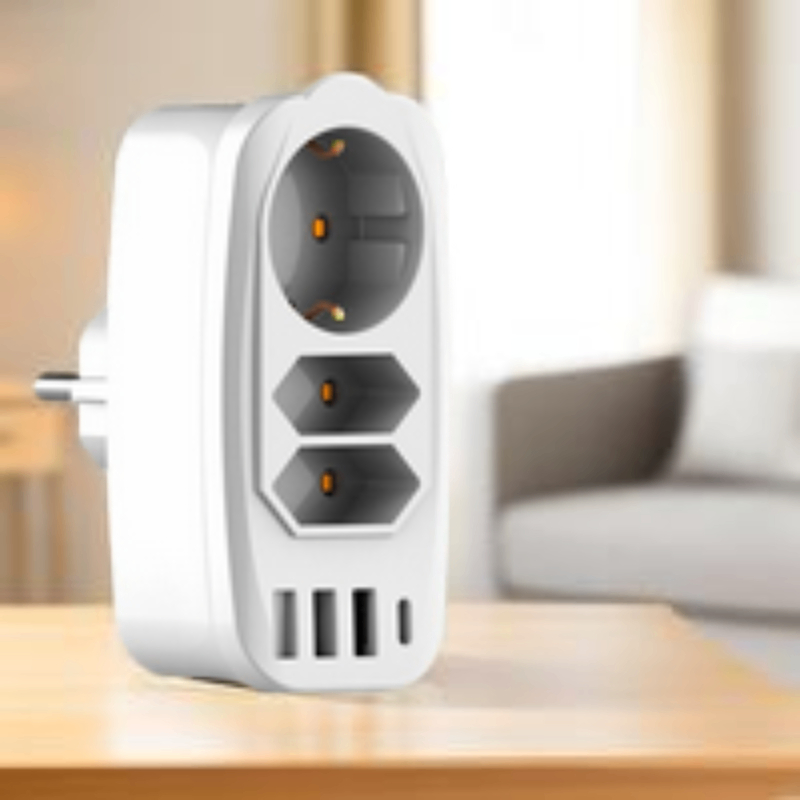 Jual ENGERA ELECTRONIX Colokan Dinding 7 In 1 (3 EU OUTLETS + 3 USB 1 ...