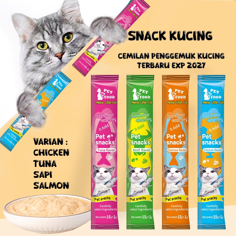 Jual SNACK KUCING CEMILAN KUCING BIO CREAMY SNACK HEWAN PELIHARAAN CAT ...