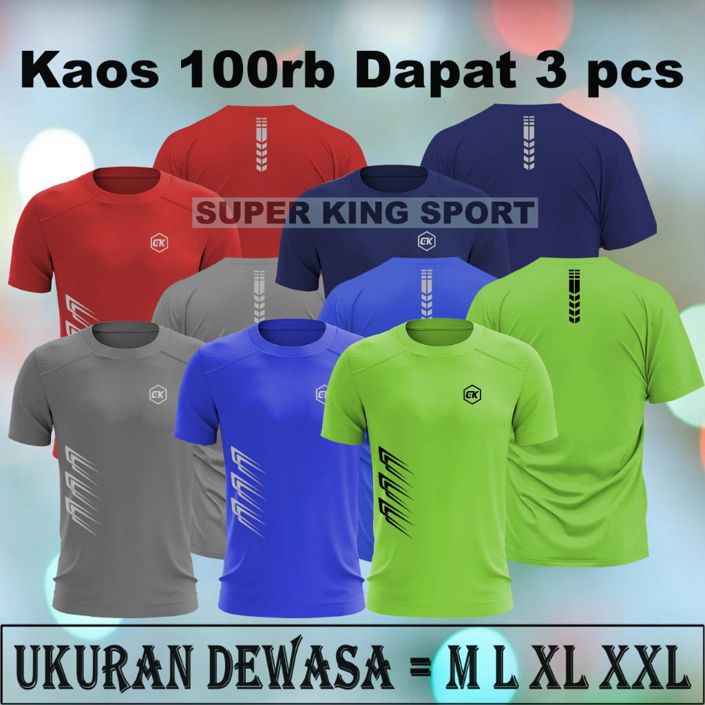 Jual BAJU OLAHRAGA DRI-FIT IMPORT TRAINING KAOS GYM VOLLY BADMINTON SEPAK BOLA FUTSAL SENAM ...