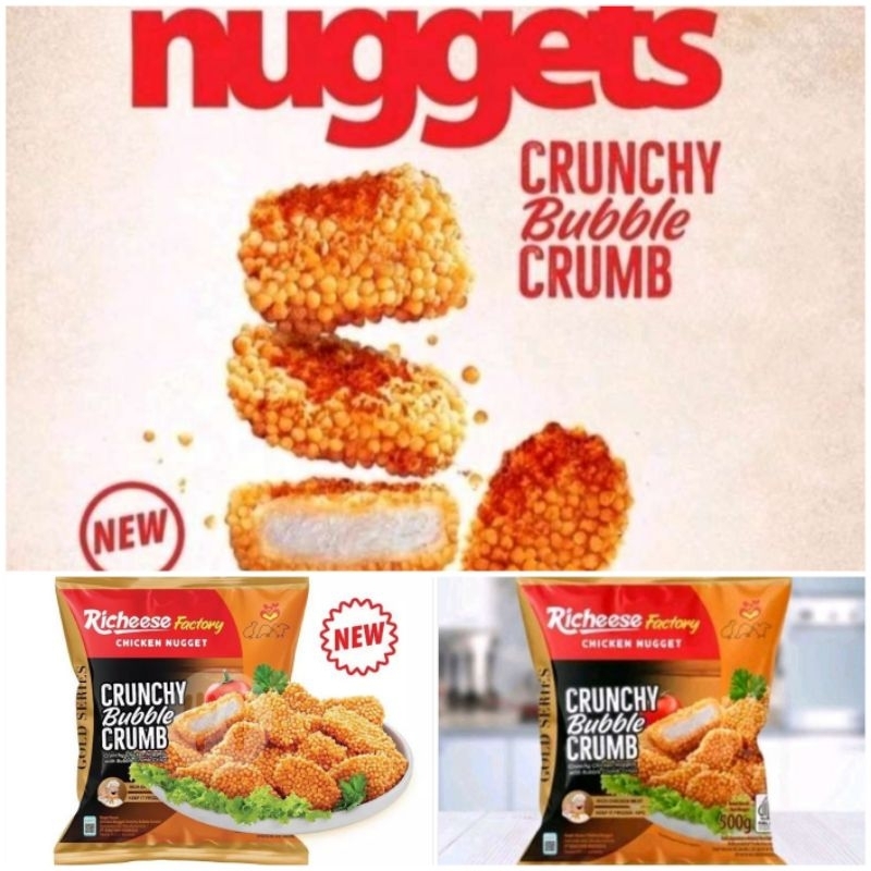 Jual Richeese Factory Chicken Nugget Crispy Bubble Crumbs / Naget Ayam ...