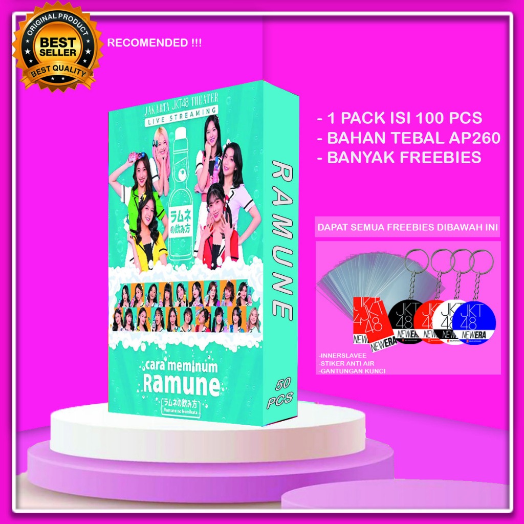 Jual PREMIUM 50 PCS Photocard JKT48 Unofficial / Fanmade edisi RAMUNE (2 Sisi) | Shopee Indonesia