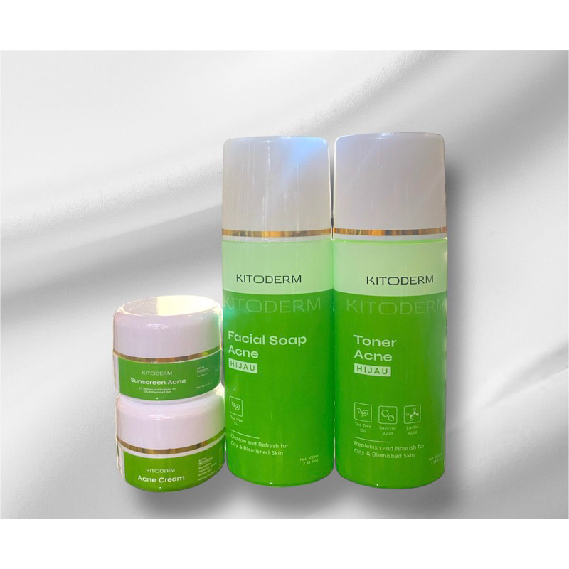 Jual Kitoderm Paket Acne||acne white||acne glow | Shopee Indonesia