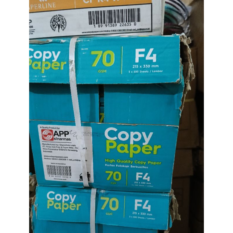 Jual KERTAS HVS MURAH MERK COPY PAPER F4 70GSM FOTOCOPY PRINT 1 RIM ...