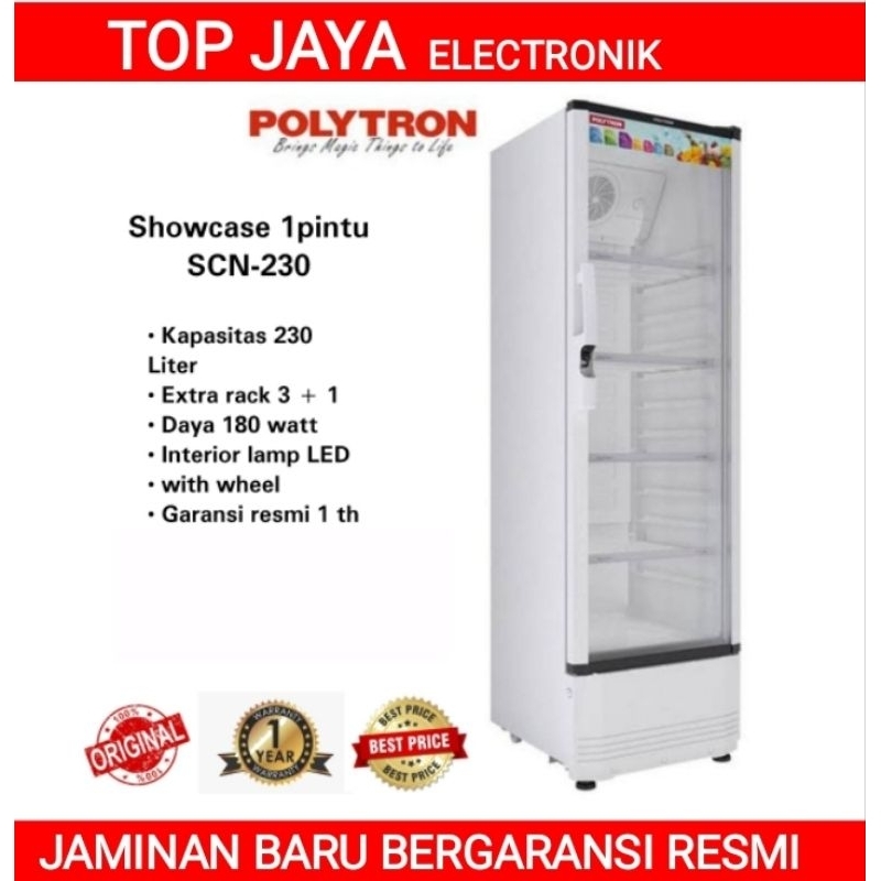 Jual SHOWCASE POLYTRON 4 RAK SCN-230 BARU BERGARANSI RESMI | Shopee ...