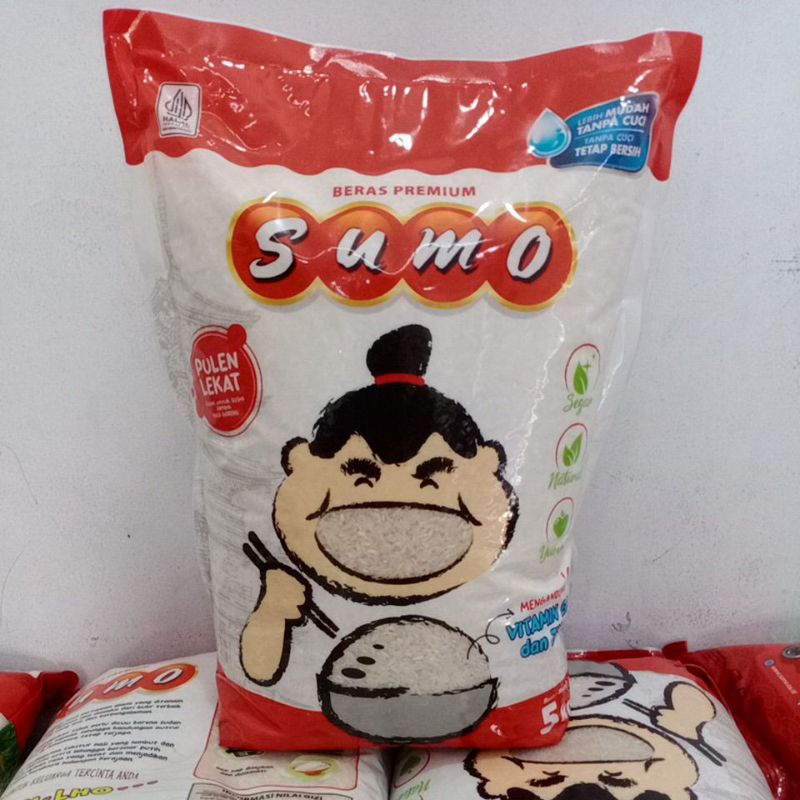 Jual BERAS SUMO PREMIUM 5 KG 5KG KEMASAN MERAH - BERAS SUMO MERAH 5KG ...