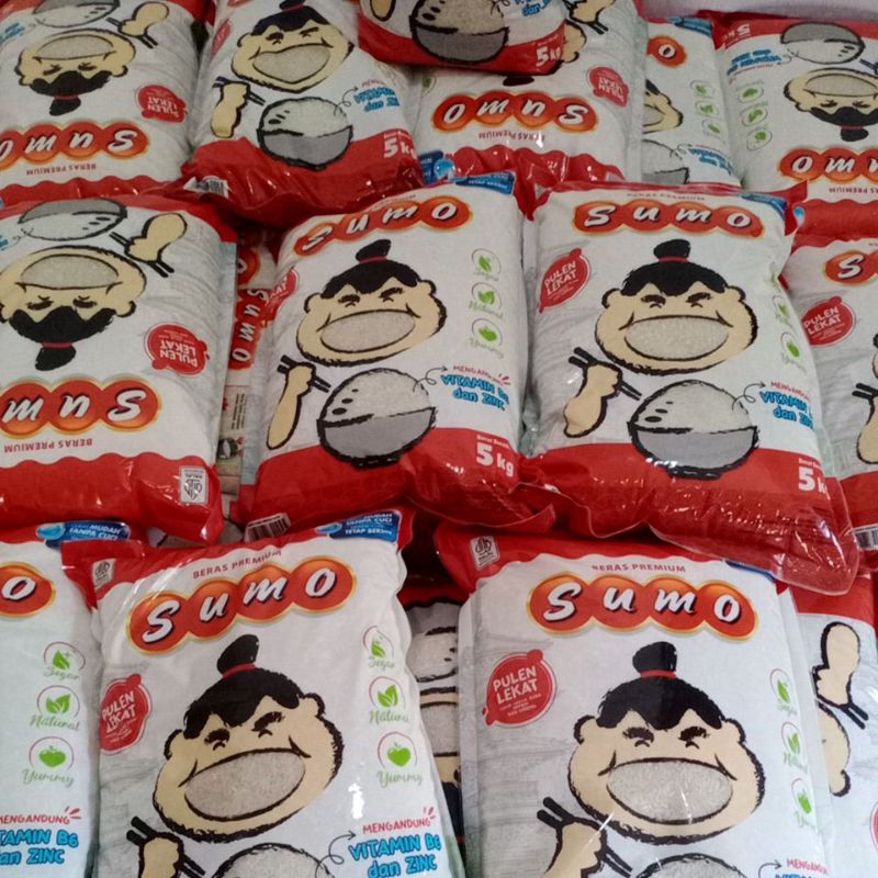 Jual Beras Sumo Premium 5 Kg 5kg Kemasan Merah - Beras Sumo Merah 5Kg ...