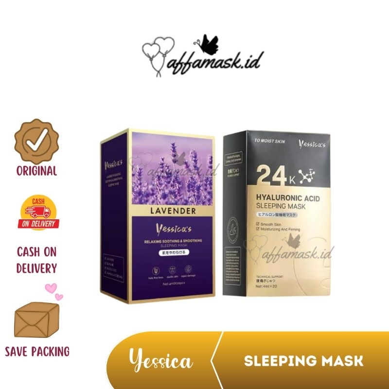 Jual [DAPAT 2PCS] YESSICA'S SLEEPING MASK 24K HYALURONIC ACID YESSICA'S ...