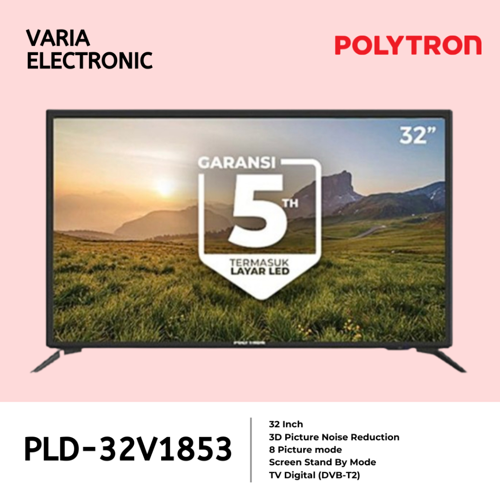 Jual LED TV POLYTRON 32 Inch PLD-32V1853 HD Digital TV | Shopee Indonesia