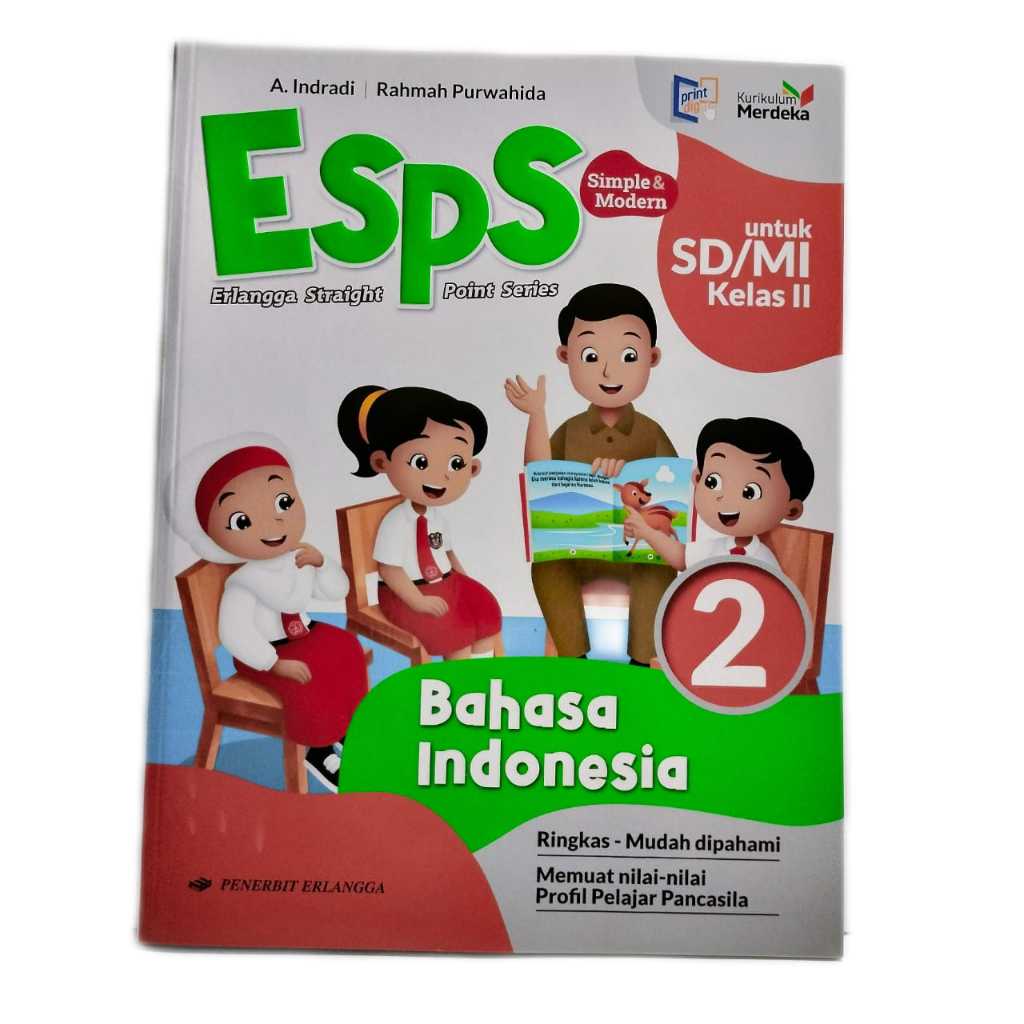 Jual ORIGINAL ESPS BAHASA INDONESIA KELAS 2 SD/MI ERLANGGA KURIKULUM MERDEKA | Shopee Indonesia