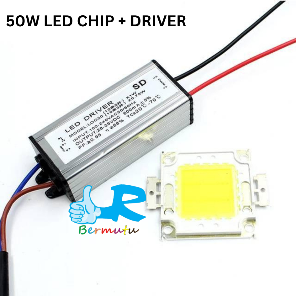 Jual SPAREPART LAMPU PJU 50W + Driver LED COBRA MATA CHIP LAMPU JALAN TRAFO 50WATT Komplit ...