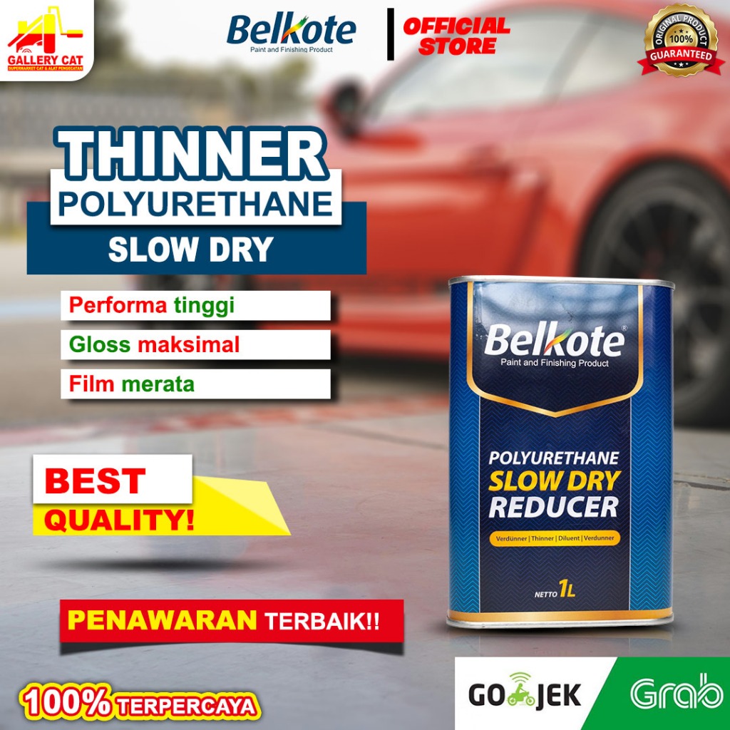 Jual TERMURAH ASLI 100%! THINNER PU BELKOTE SLOW DRY 1 LITER | Shopee Indonesia