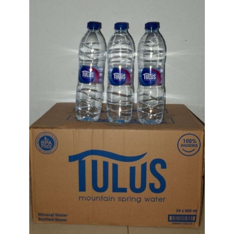 Jual AIR MINERAL TULUS 600 ML 1 DUS ISI 24 BTL PENGIRIMAN INSTAN DAN ...