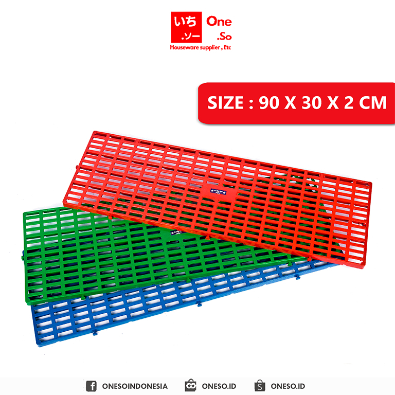 Jual PALET PLASTIK UKURAN 30x90x2 / ALAS KANDANG / TATAKAN PABRIK / PALET PLASTIK WARNA - oneso ...