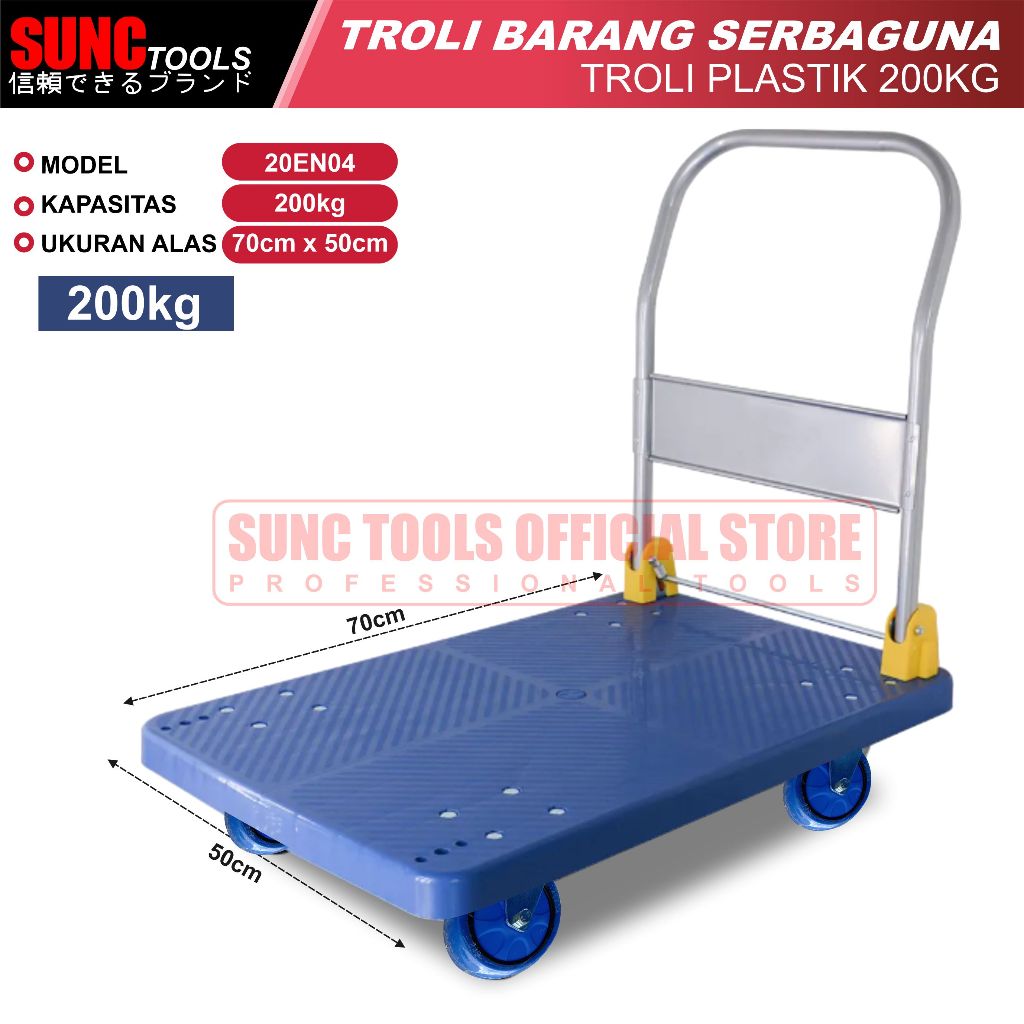 Jual SUNC TOOLS Troli Barang Platform Hand Truck TolleyTrolli Plastik ...