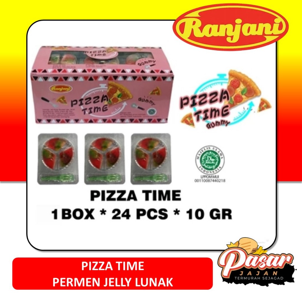Jual Ranjani Pizza Time Gummy Candy Isi 24 pcs Permen Kenyal | Shopee ...