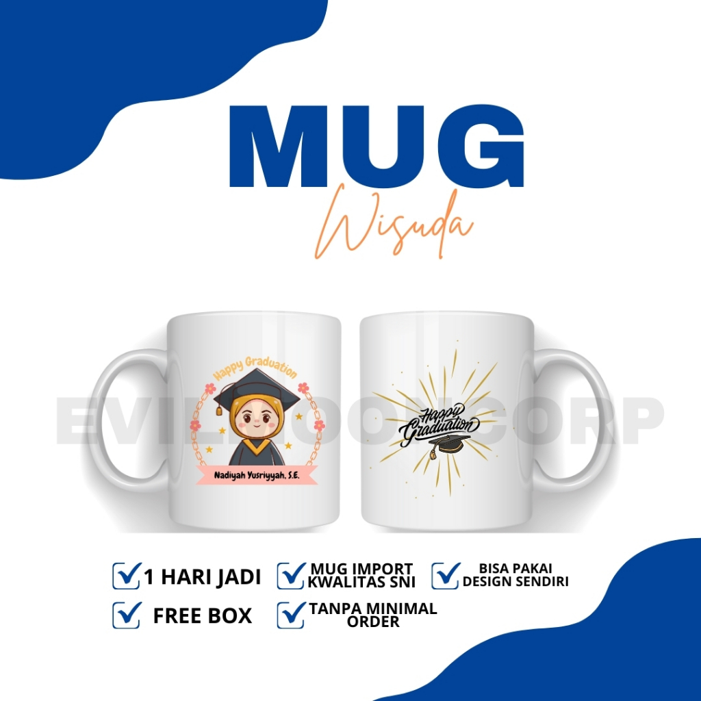 Jual Mug custom/ Mug wisuda / Kado wisuda / kado graduation | Shopee ...