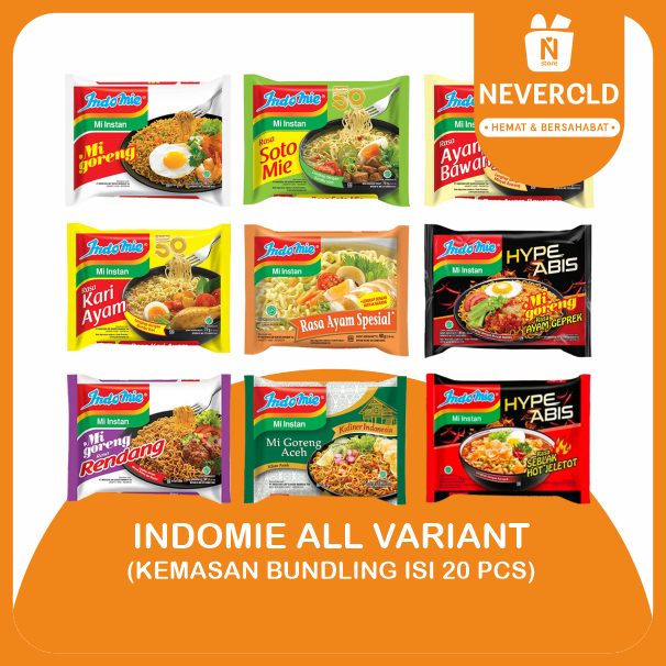Jual INDOMIE ALL VARIANT TERLENGKAP BUNDLING ISI 20 PCS | Shopee Indonesia