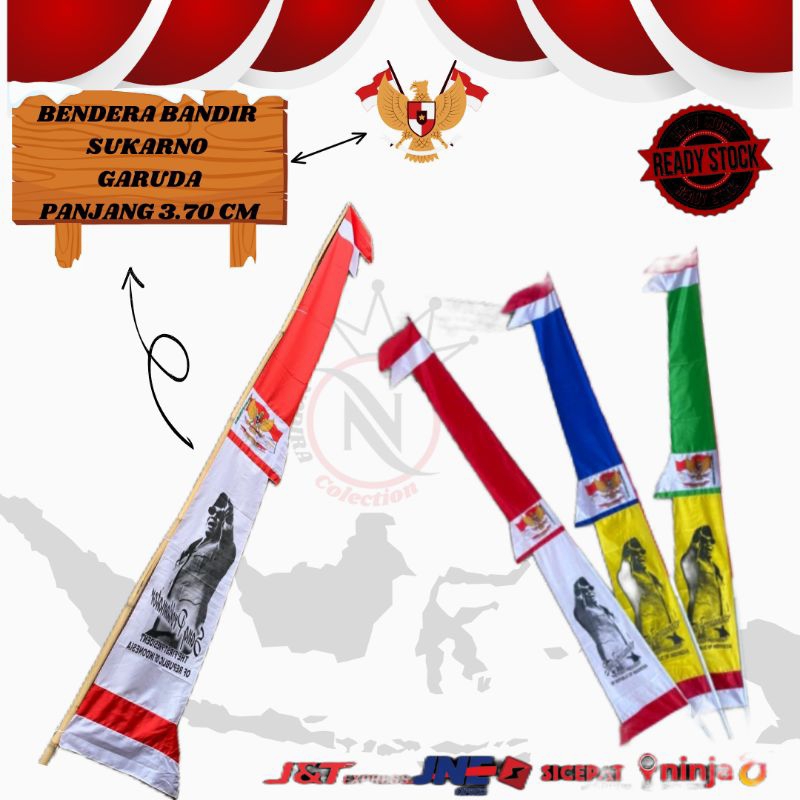 Jual BENDERA UMBUL-UMBUL BANDIR SOEKARNO (PREMIUM) ±3,7M | UMBUL-UMBUL ...