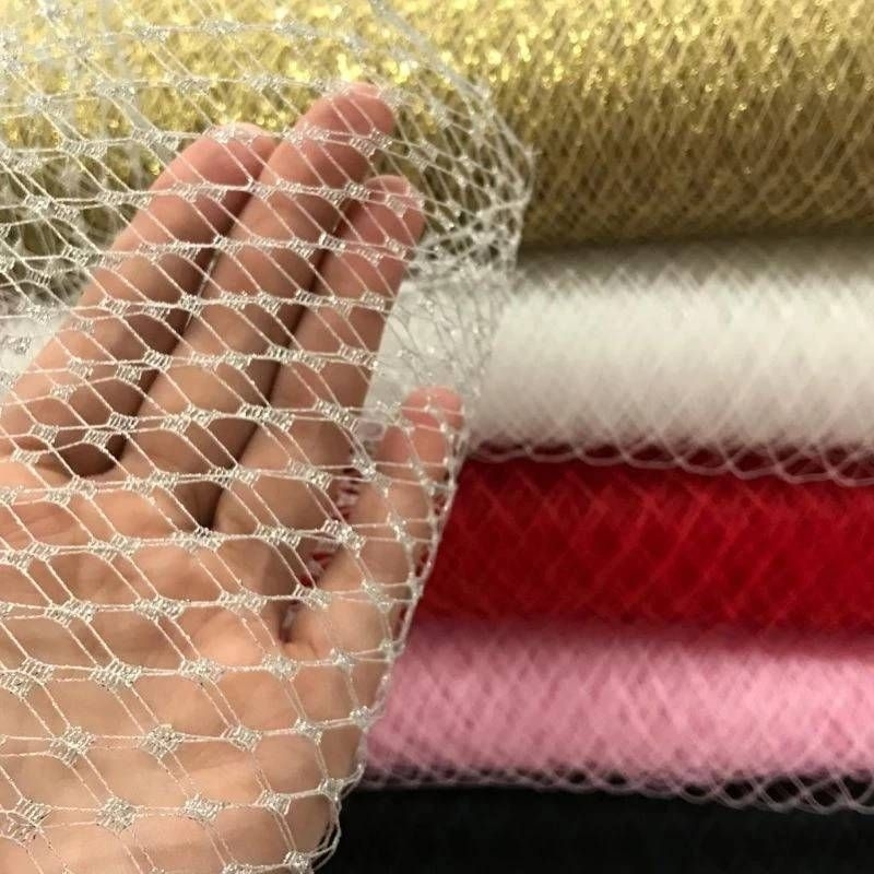 Jual Kain jaring /veil / kain jala bahan fascinator kode J1 warna emas dan perak | Shopee Indonesia