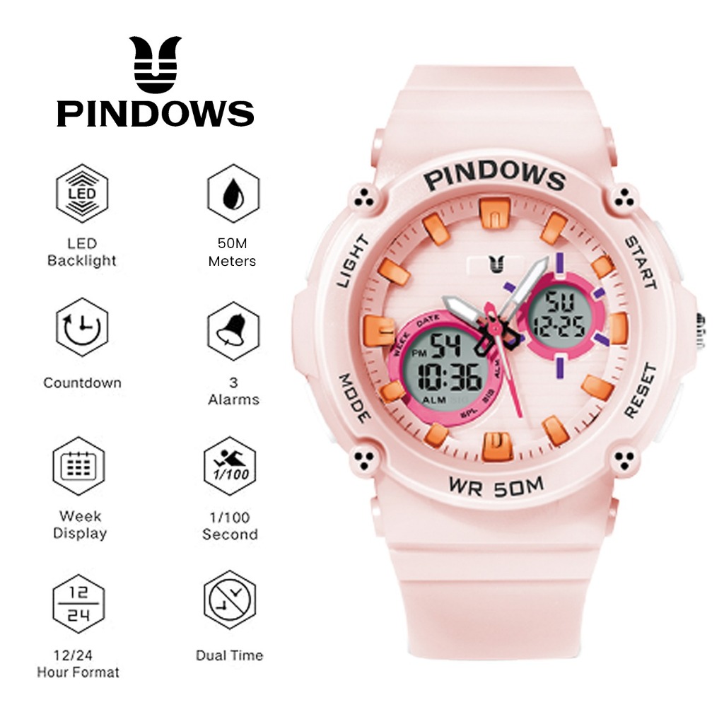 Jual Jam Tangan Wanita Pindows PDS 622 PDS622 Double Time Original Garansi Resmi 1 Tahun ...