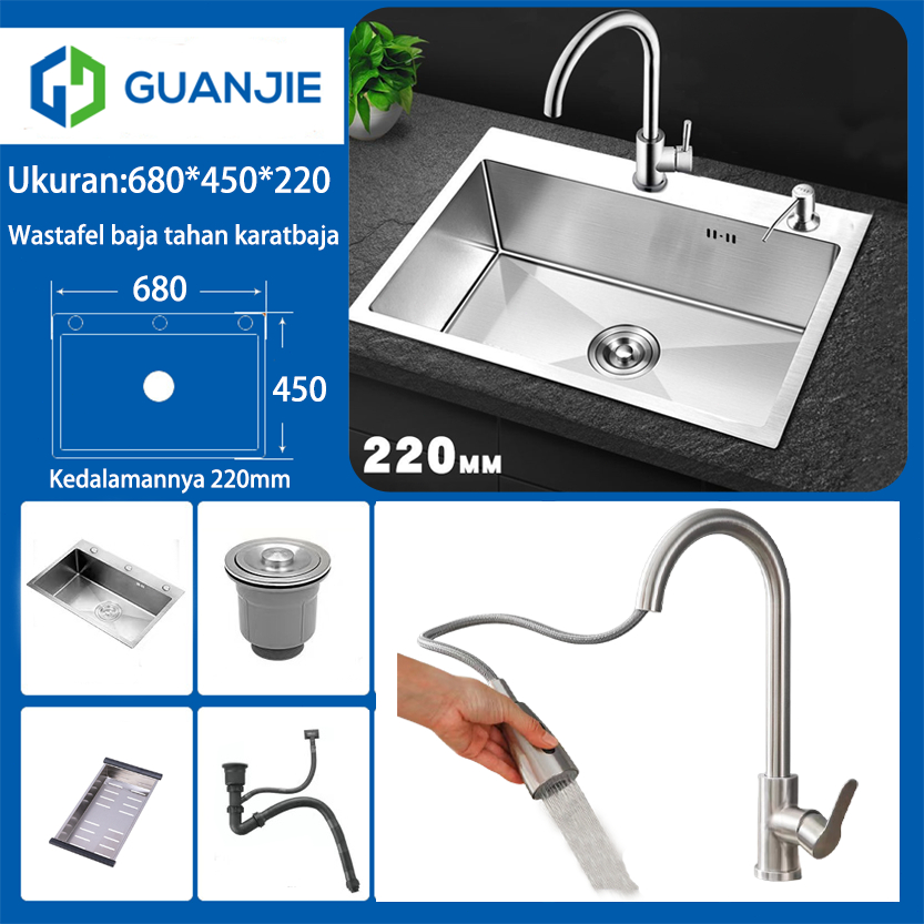 Jual GUANJIE - Stainless Steel Kitchen sink Modern Kitchen Sink Bak ...