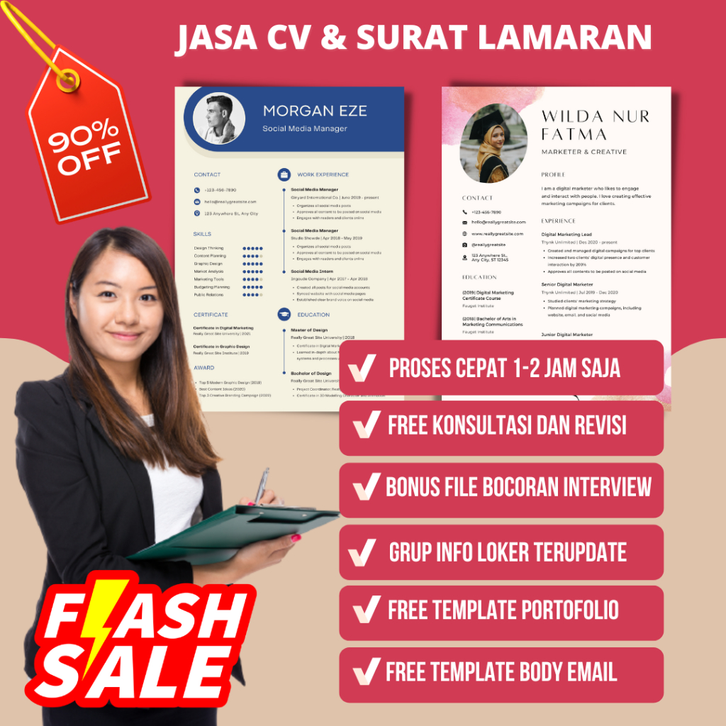 Jual Jasa Pembuatan CV | Jasa Desain CV | Jasa CV | Hanya Hitungan Jam | Surat Lamaran Kerja ...