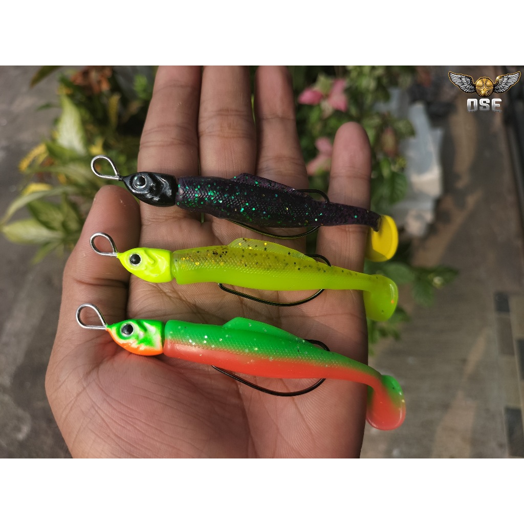 Jual soft lure 8cm + single hook + jighead 10gram ose nusantara Umpan ...